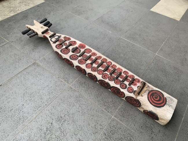 Vintage Guitar Borneo Sape Musical Traditional Tribal Instrument
