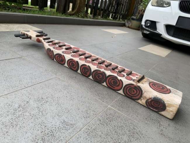 Vintage Guitar Borneo Sape Musical Traditional Tribal Instrument