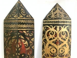 PAINTED ARMOR (1 pair) SHIELD Hand Painted Tribal Artwork Painting