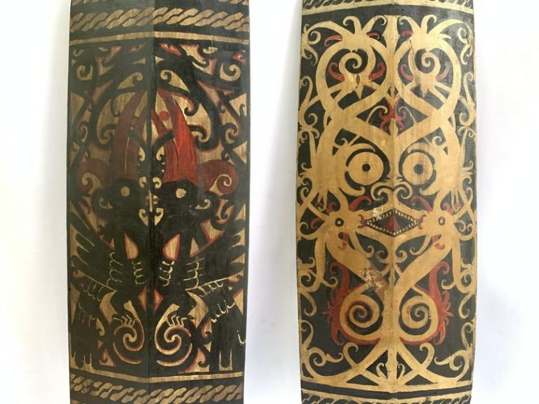 PAINTED ARMOR (1 pair) SHIELD Hand Painted Tribal Artwork Painting