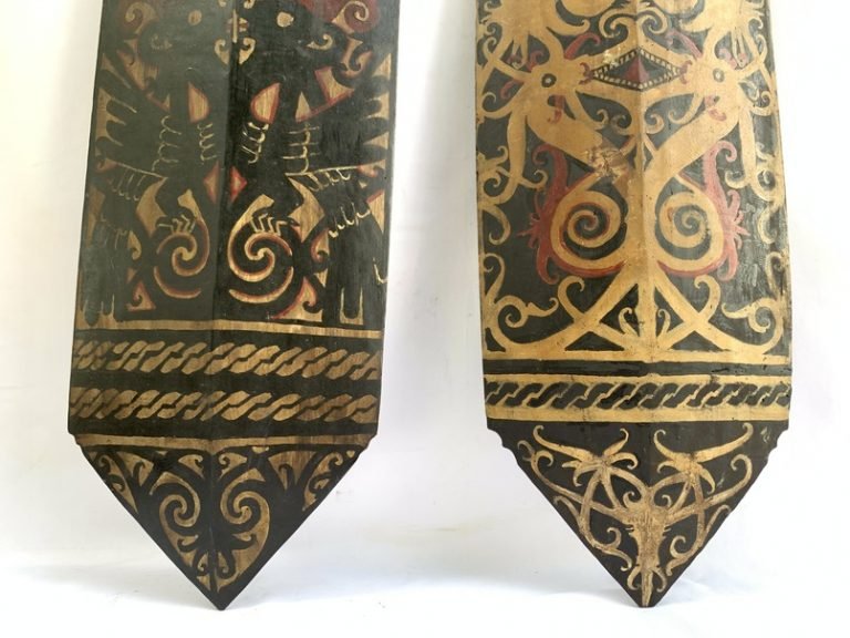 PAINTED ARMOR (1 pair) SHIELD Hand Painted Tribal Artwork Painting