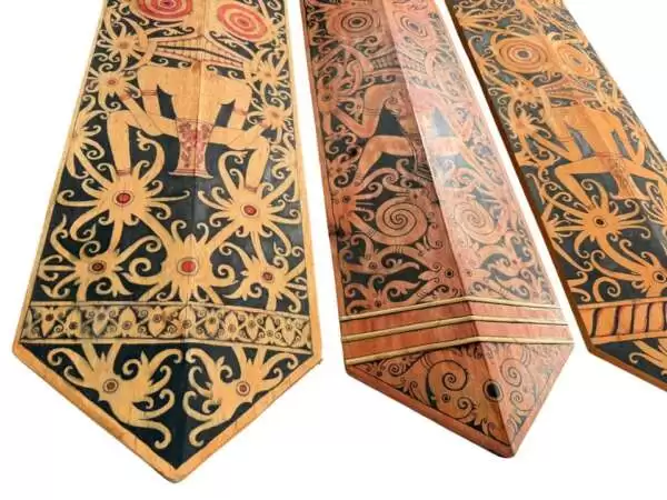 Painted Armor Shield Borneo Hand Painting Tribal Artwork Borneo