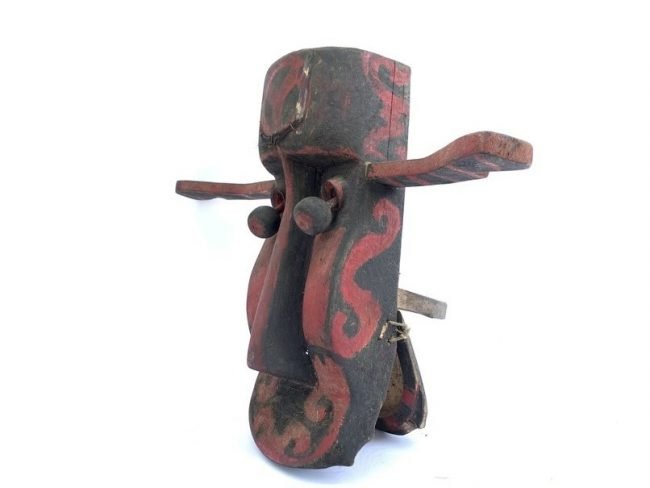 TRIBAL ARTICULATED MASK Bidayuh Dayak Borneo Wall Hanging