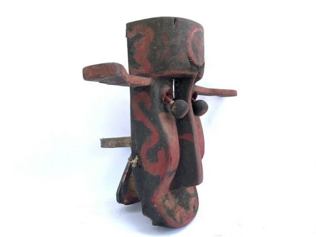 TRIBAL ARTICULATED MASK Bidayuh Dayak Borneo Wall Hanging