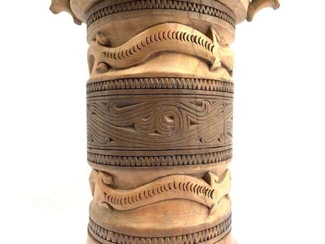 INDONESIAN BOX Tribal Container Jar Oceanic Art Statue Sculpture