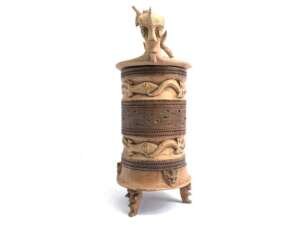 INDONESIAN BOX Tribal Container Jar Oceanic Art Statue Sculpture