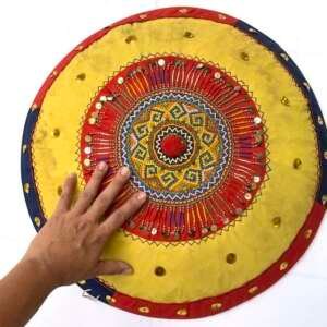 Rattan Placemat Traditional Weaving Dining Table Mat Fiber Art