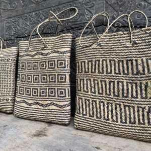 Traditional Borneo (Large 250mm) Weaving Woven Fiber Art Rattan Bag